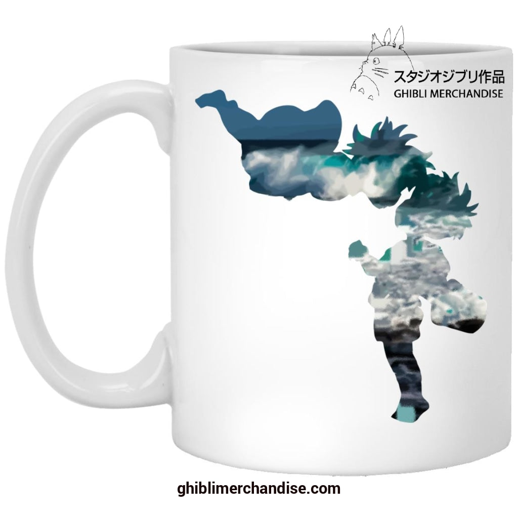 Ponyo and Sasuke Cutout Style Mug - Studio Ghibli Store