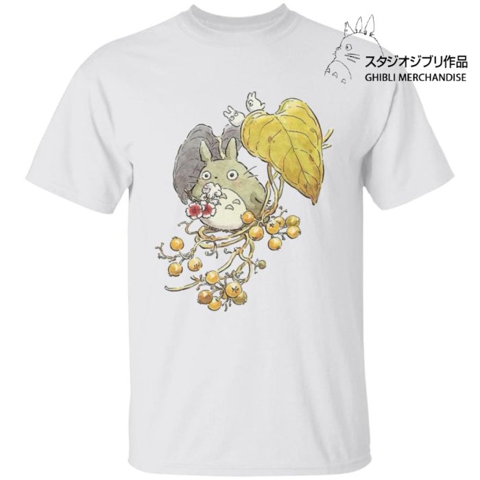 Mini Totoro and the Leaves T Shirt - Studio Ghibli Store