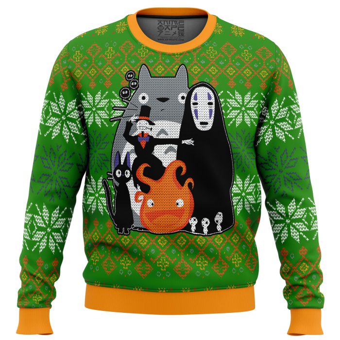 Studio Ghibli Miyazaki Squad Ugly Christmas Sweater - Studio Ghibli Store